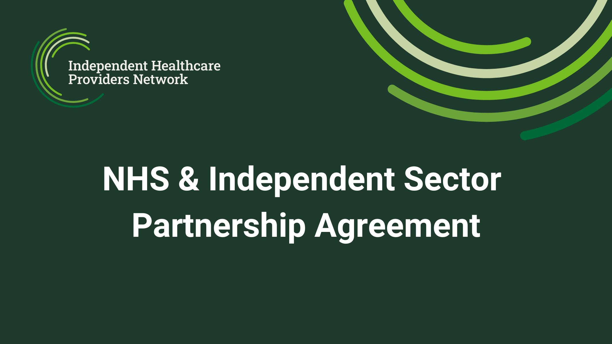 Historic deal between NHS and Independent Sector to cut NHS waiting ...